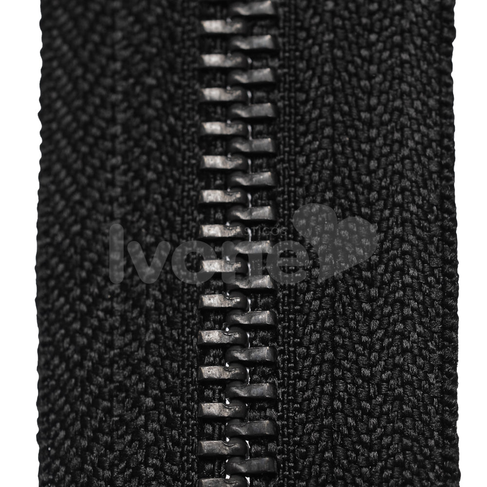 ZIPER Nº6 METAL COR PRETO COM DENTE ONIX 10 METROS — Plasticos Ivone
